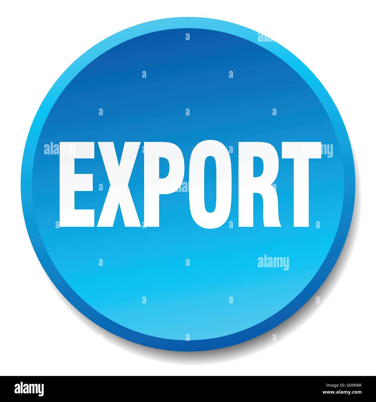 export blue round flat isolated push button Stock Vector Image & Art ...