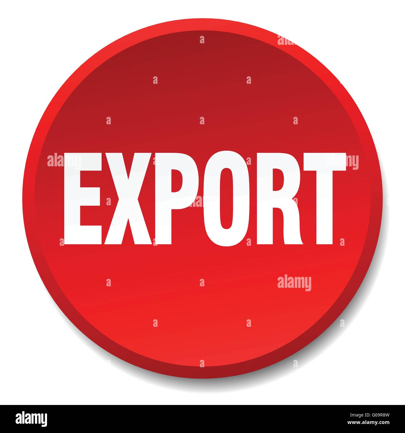 export red round flat isolated push button Stock Vector Image & Art - Alamy