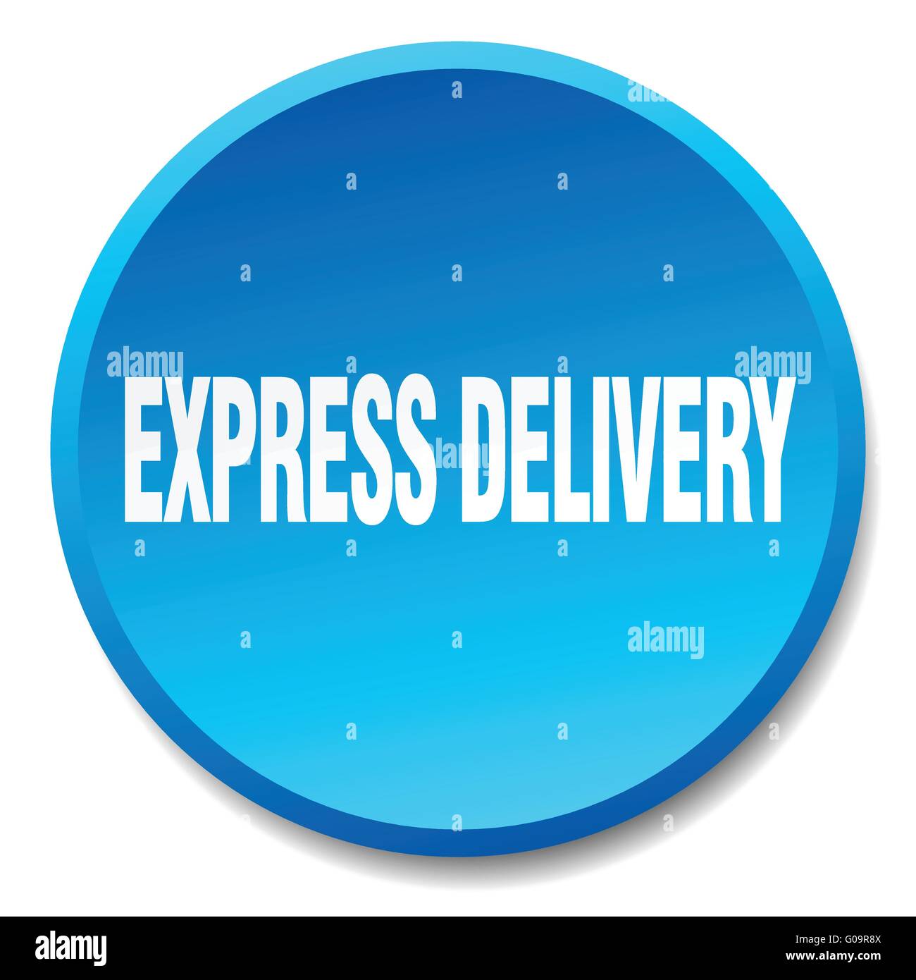 express delivery blue round flat isolated push button Stock Vector ...
