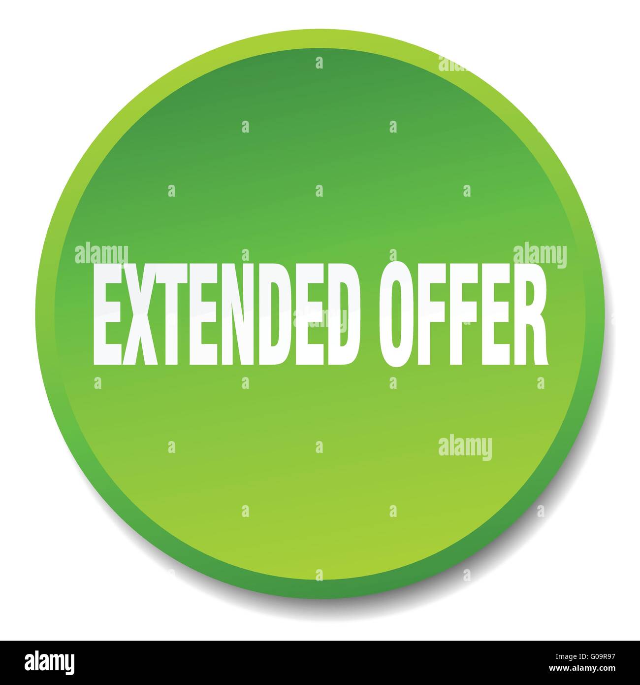 extended offer green round flat isolated push button Stock Vector Image ...