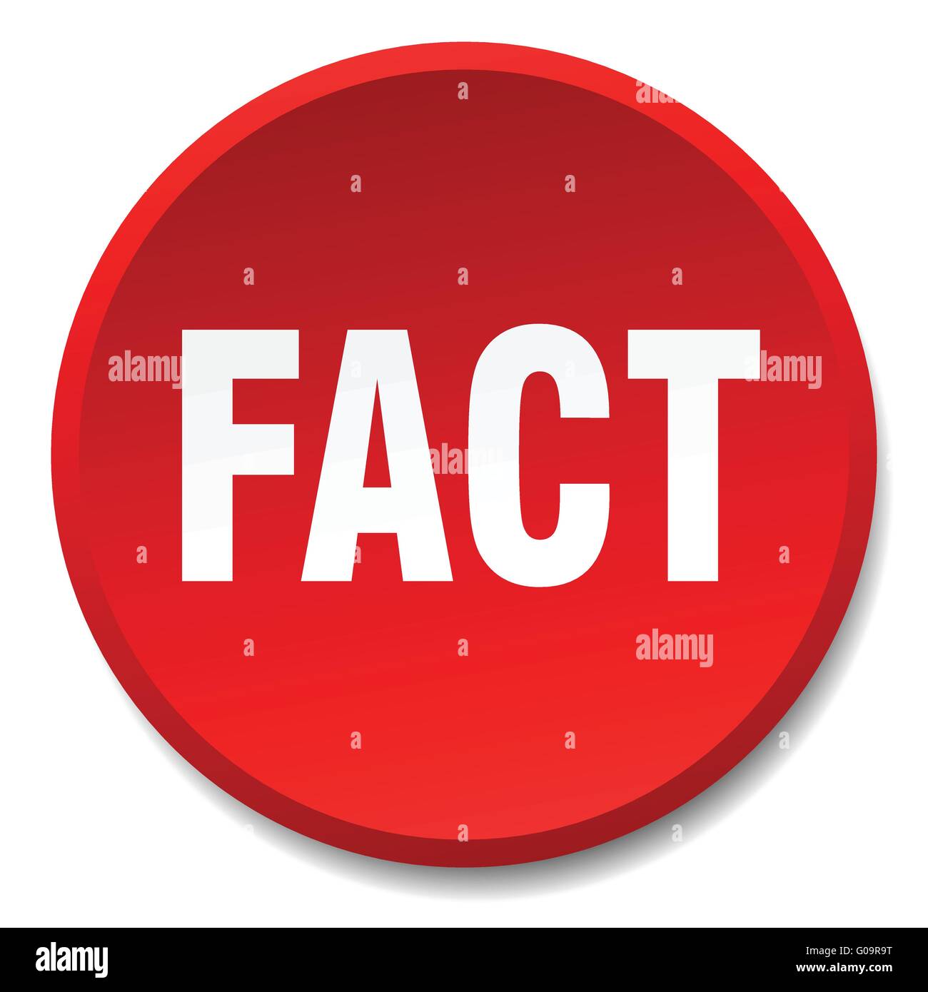 fact red round flat isolated push button Stock Vector Image & Art - Alamy