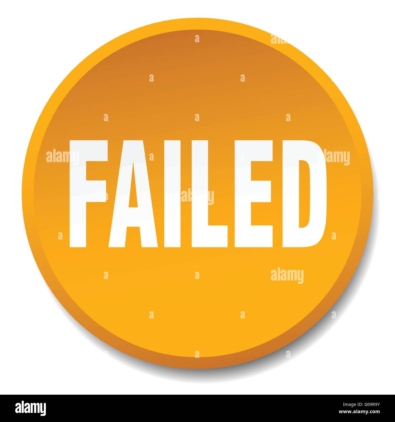 failed orange round flat isolated push button Stock Vector Image & Art ...