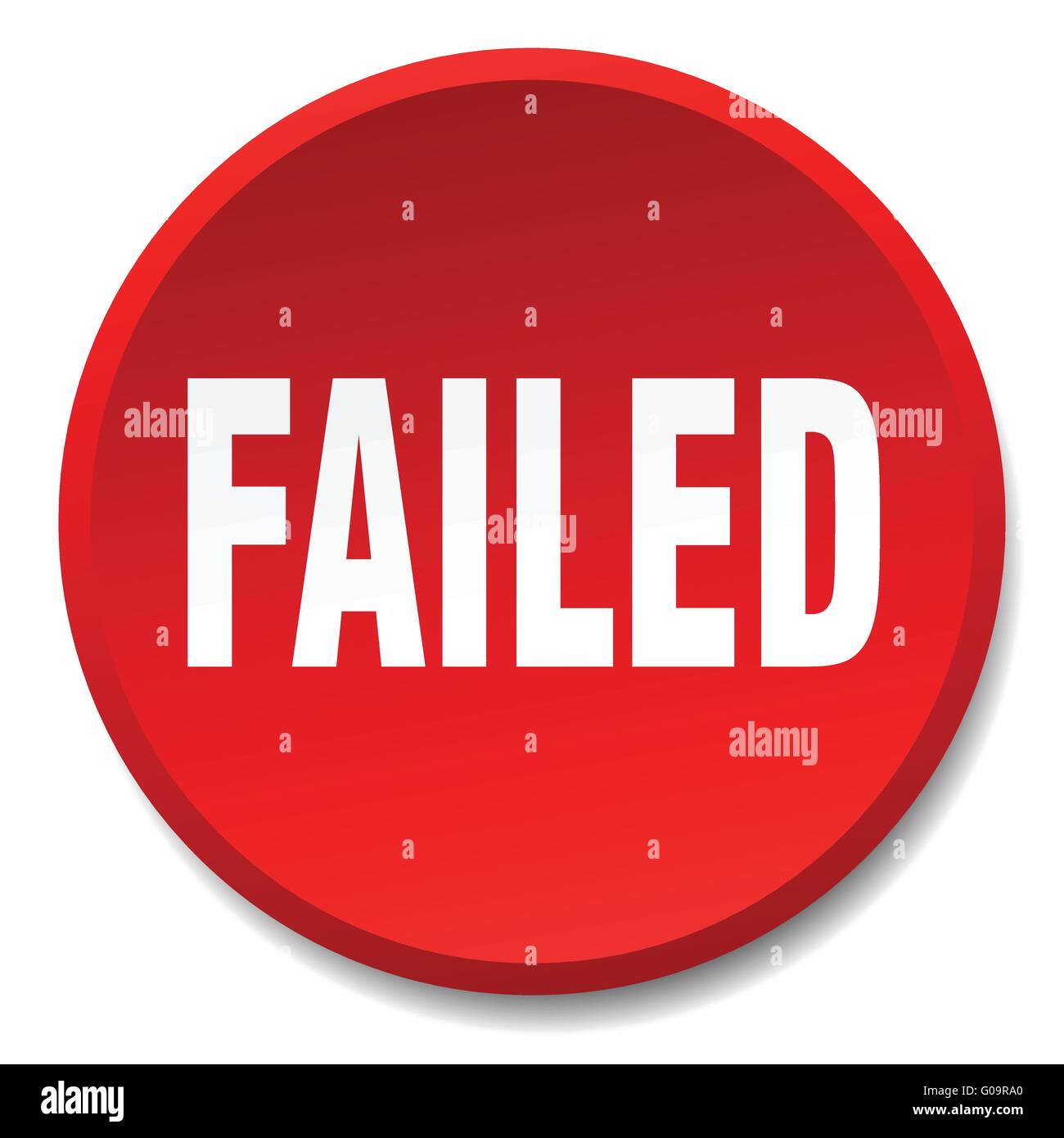 failed red round flat isolated push button Stock Vector Image & Art - Alamy
