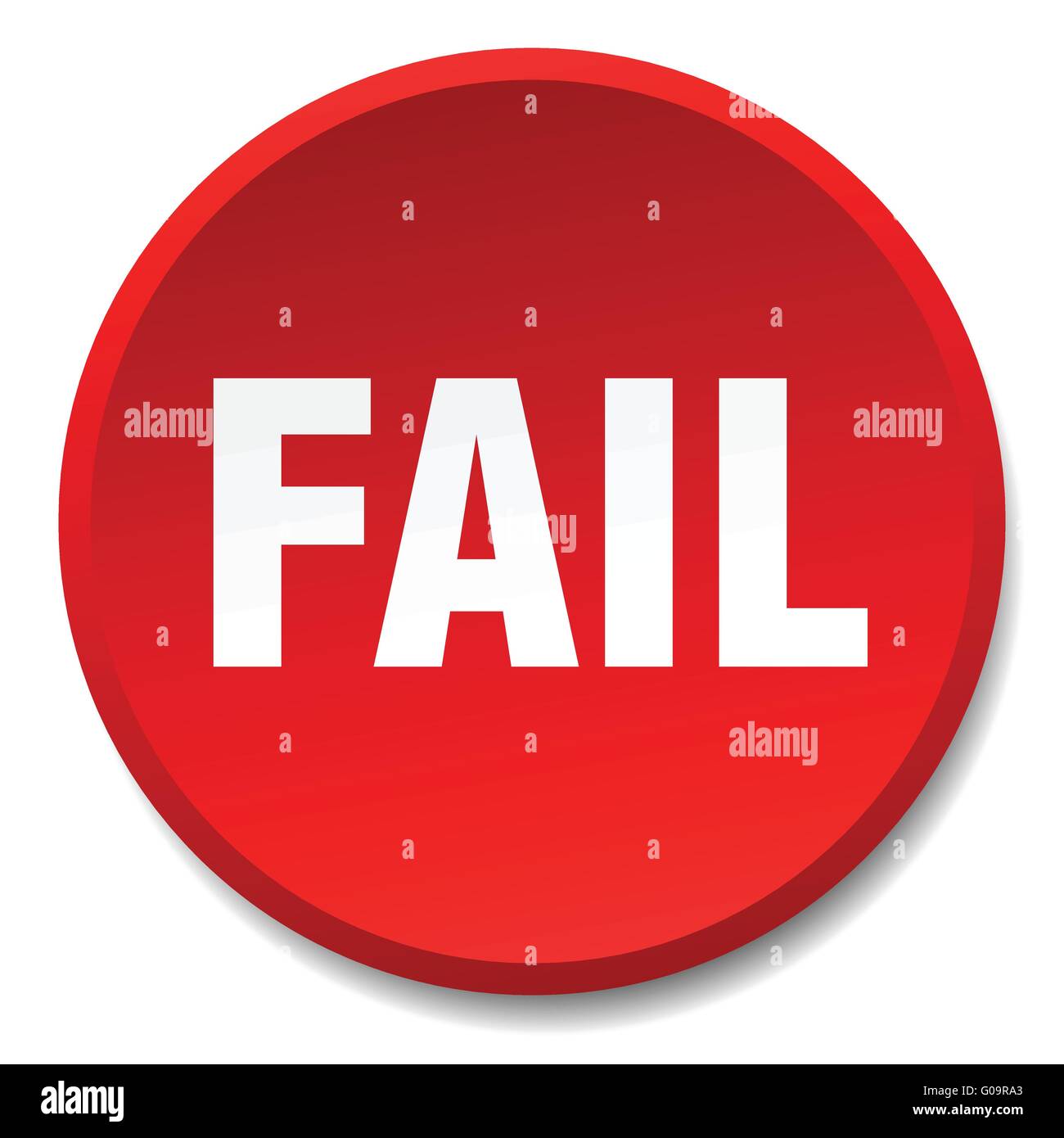 fail red round flat isolated push button Stock Vector Image & Art - Alamy