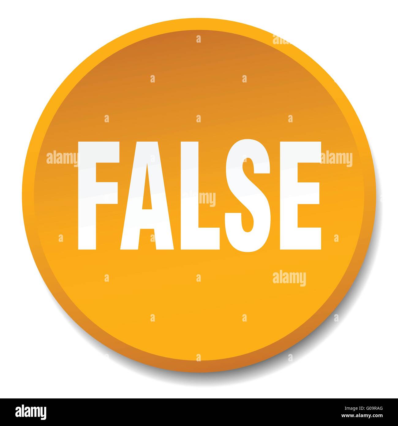 false orange round flat isolated push button Stock Vector Image & Art ...