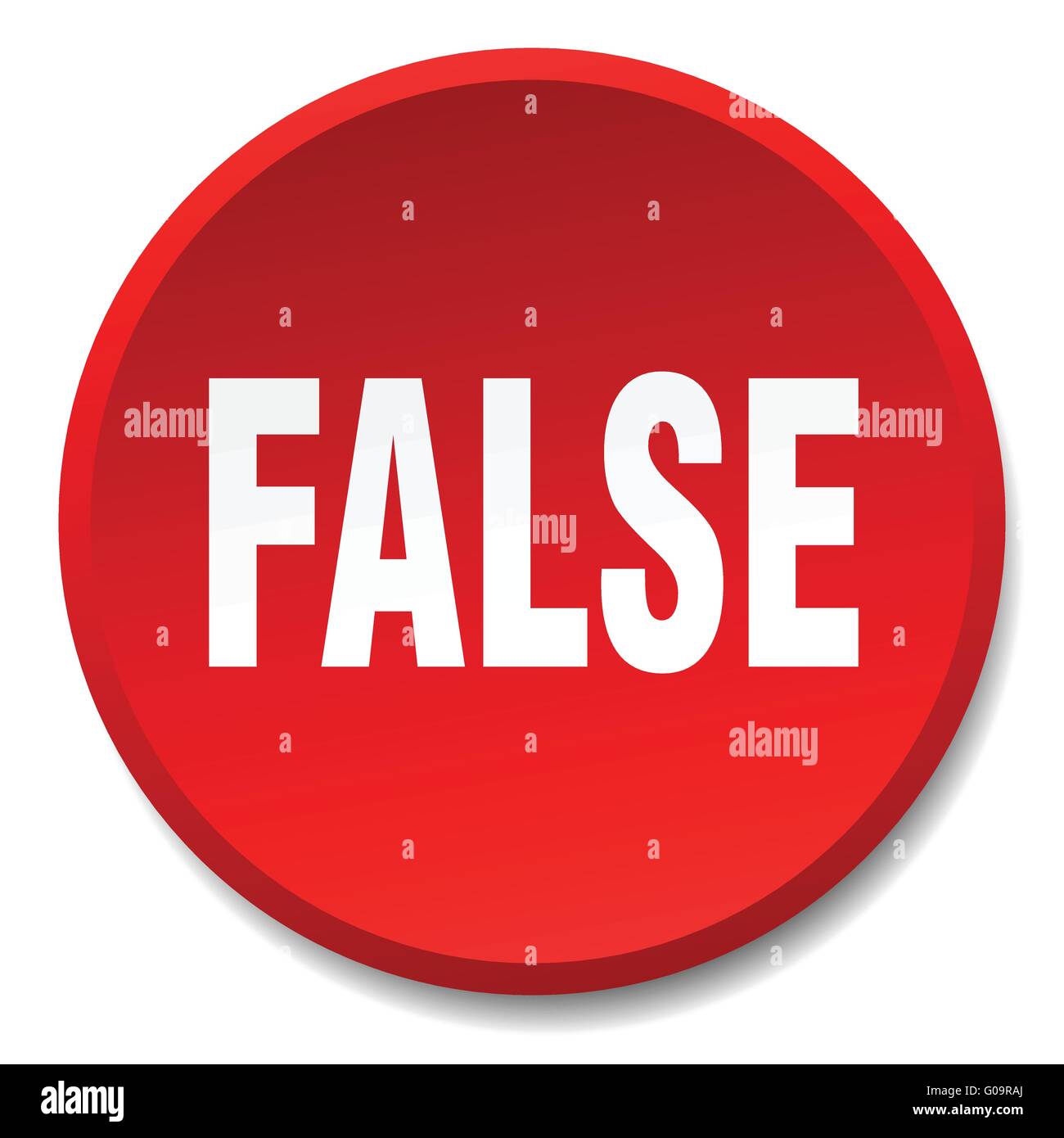 false red round flat isolated push button Stock Vector Image & Art - Alamy