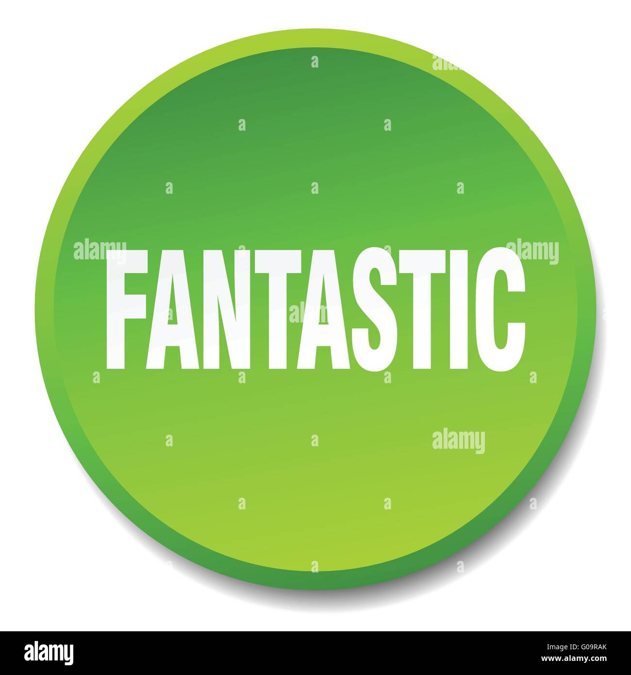 fantastic green round flat isolated push button Stock Vector Image ...