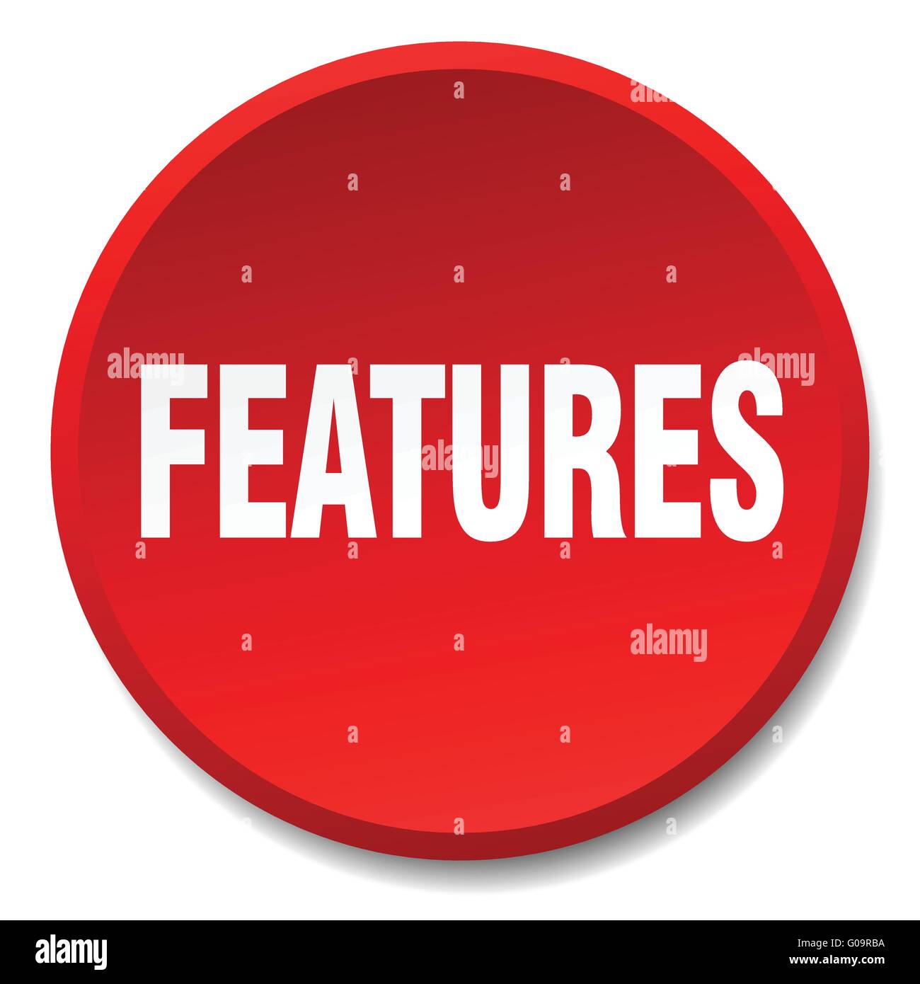 features red round flat isolated push button Stock Vector Image & Art ...