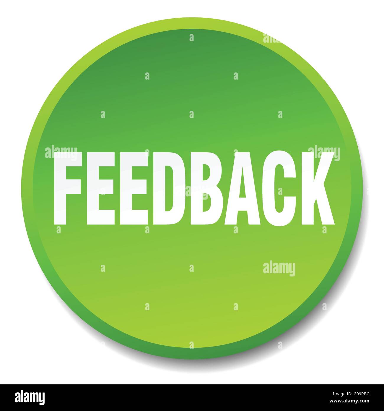 feedback green round flat isolated push button Stock Vector Image & Art ...