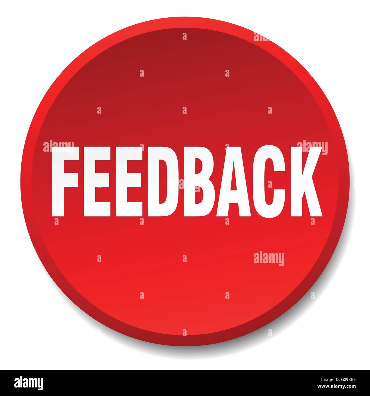 feedback red round flat isolated push button Stock Vector Image & Art ...
