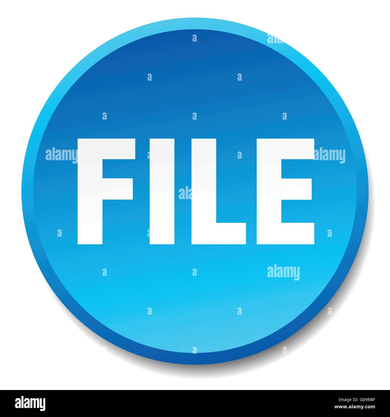 file blue round flat isolated push button Stock Vector Image & Art - Alamy