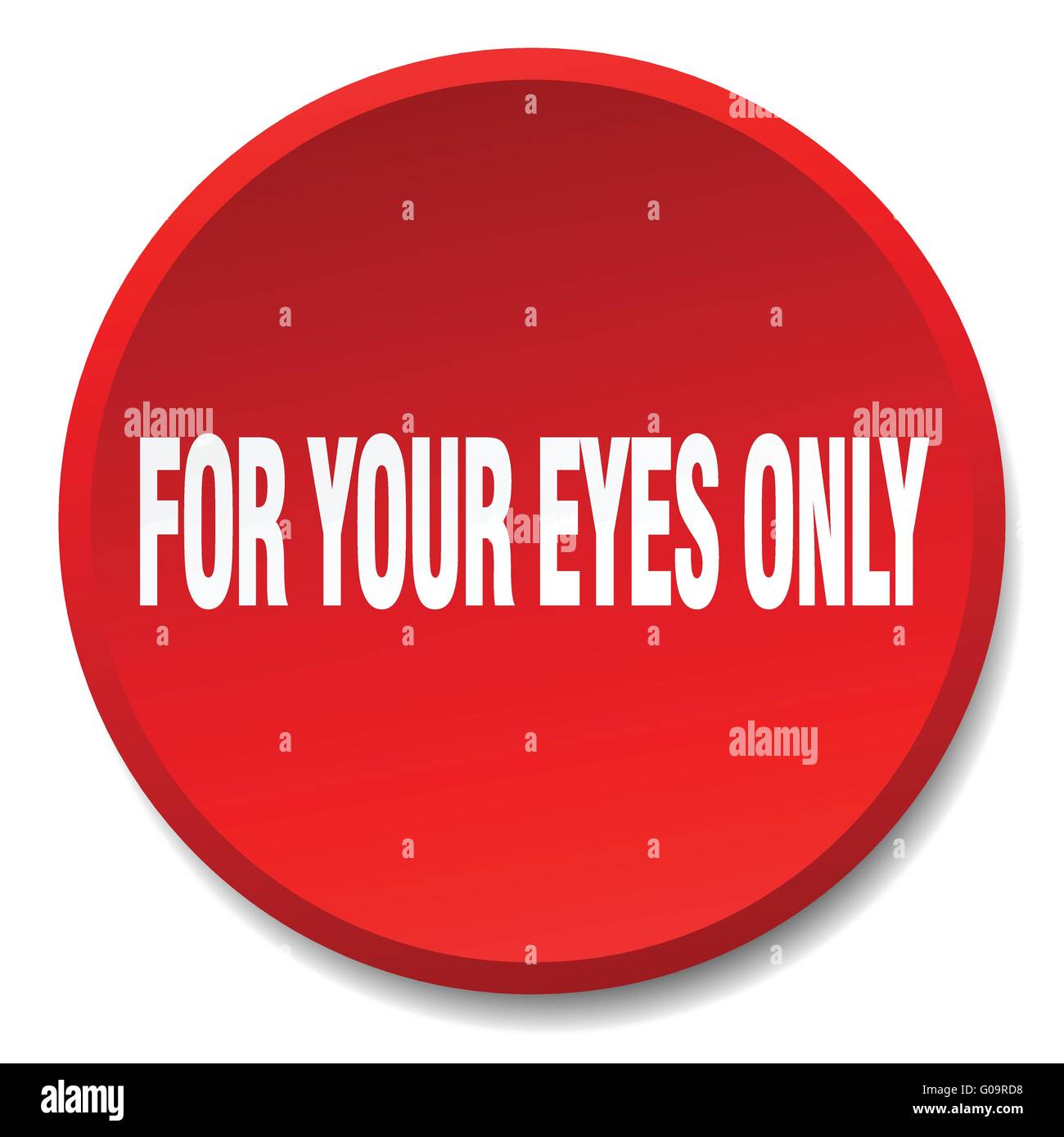 for your eyes only red round flat isolated push button Stock Vector ...