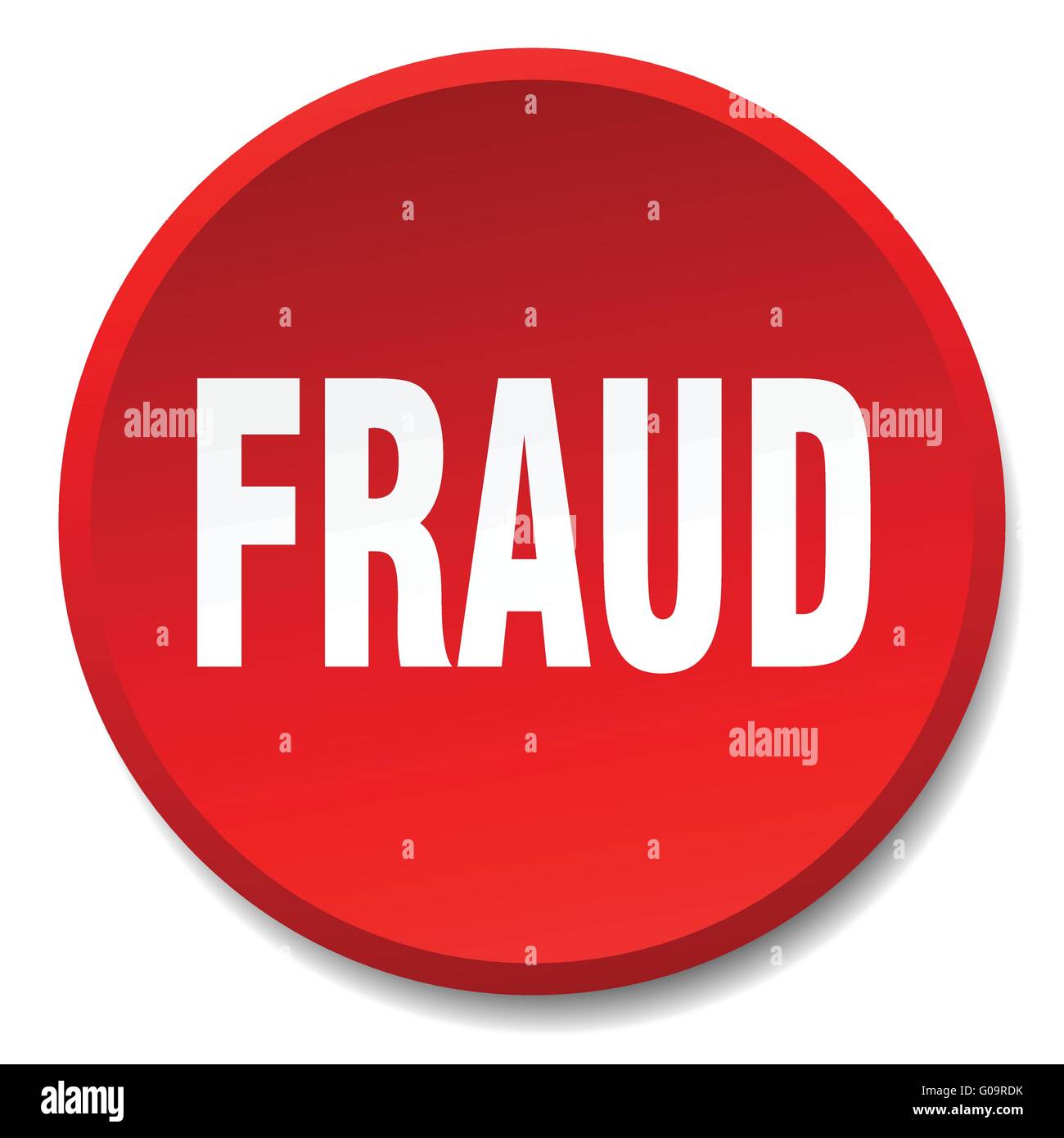 fraud red round flat isolated push button Stock Vector Image & Art - Alamy