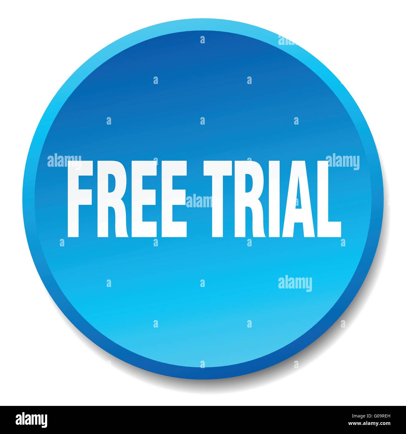 free trial blue round flat isolated push button Stock Vector Image & Art - Alamy