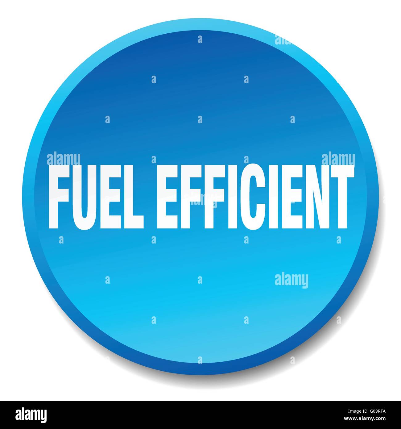 fuel efficient blue round flat isolated push button Stock Vector Image ...