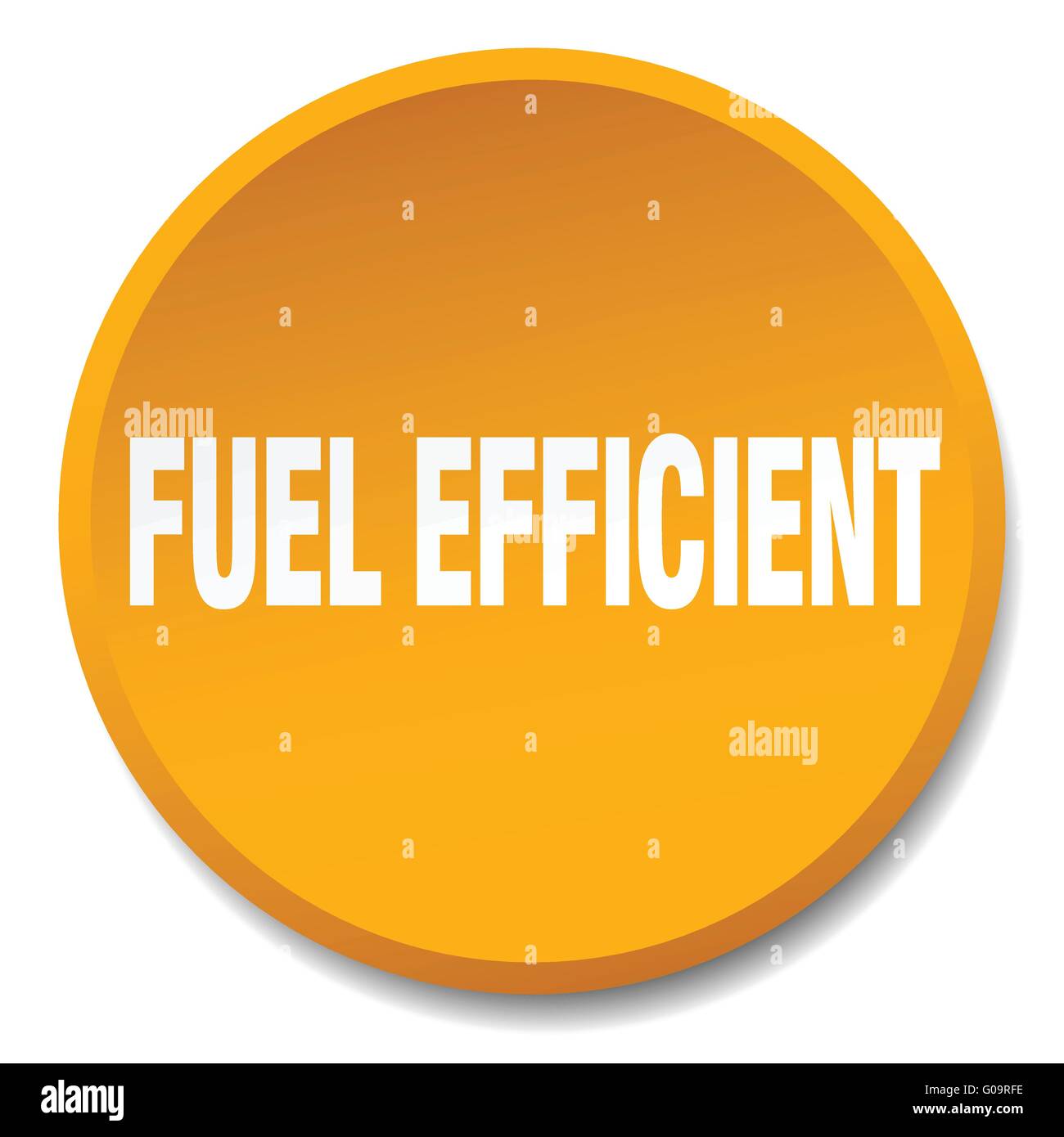 fuel efficient orange round flat isolated push button Stock Vector ...