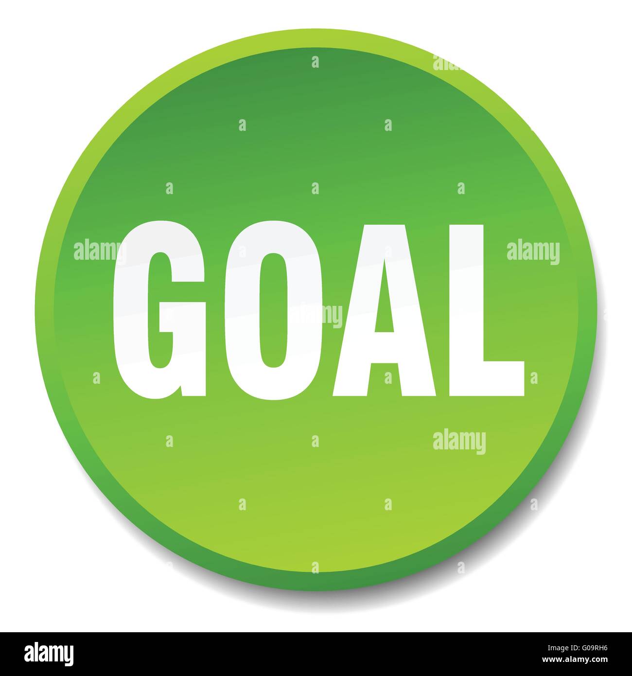 goal green round flat isolated push button Stock Vector Image & Art - Alamy