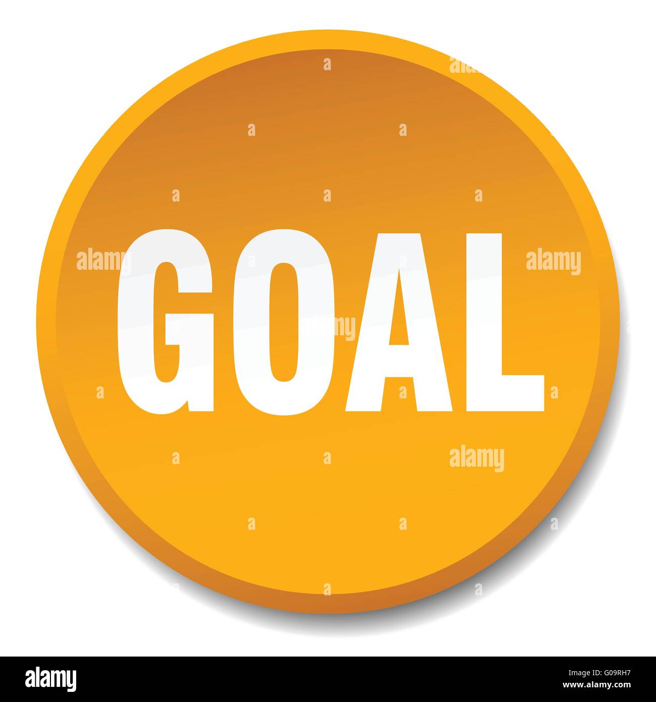 goal orange round flat isolated push button Stock Vector Image & Art ...