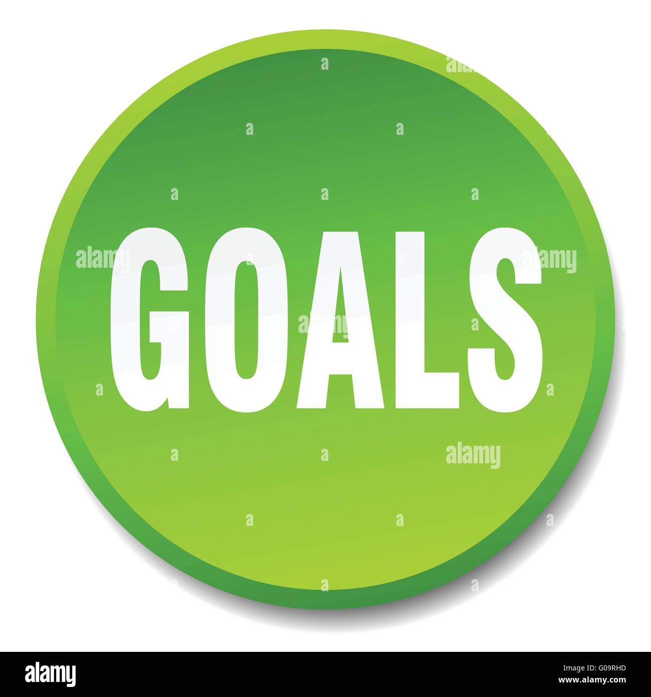 goals green round flat isolated push button Stock Vector Image & Art ...