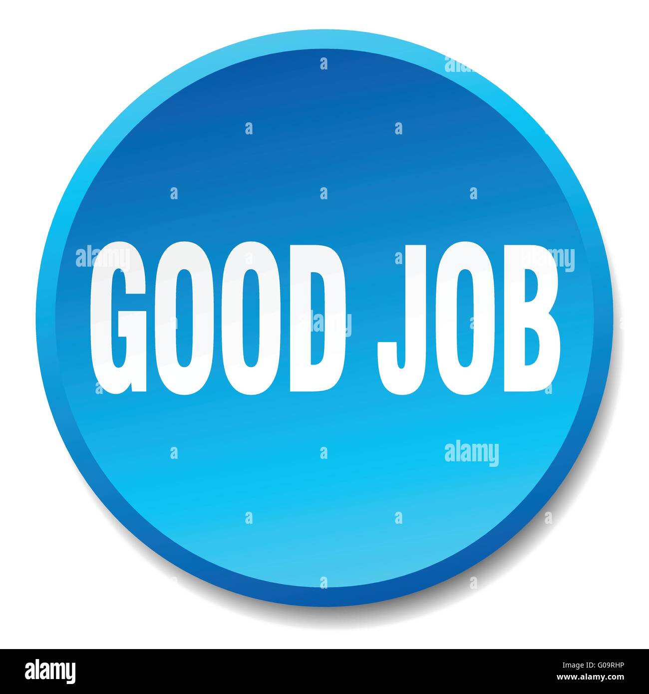 good job blue round flat isolated push button Stock Vector Image & Art ...
