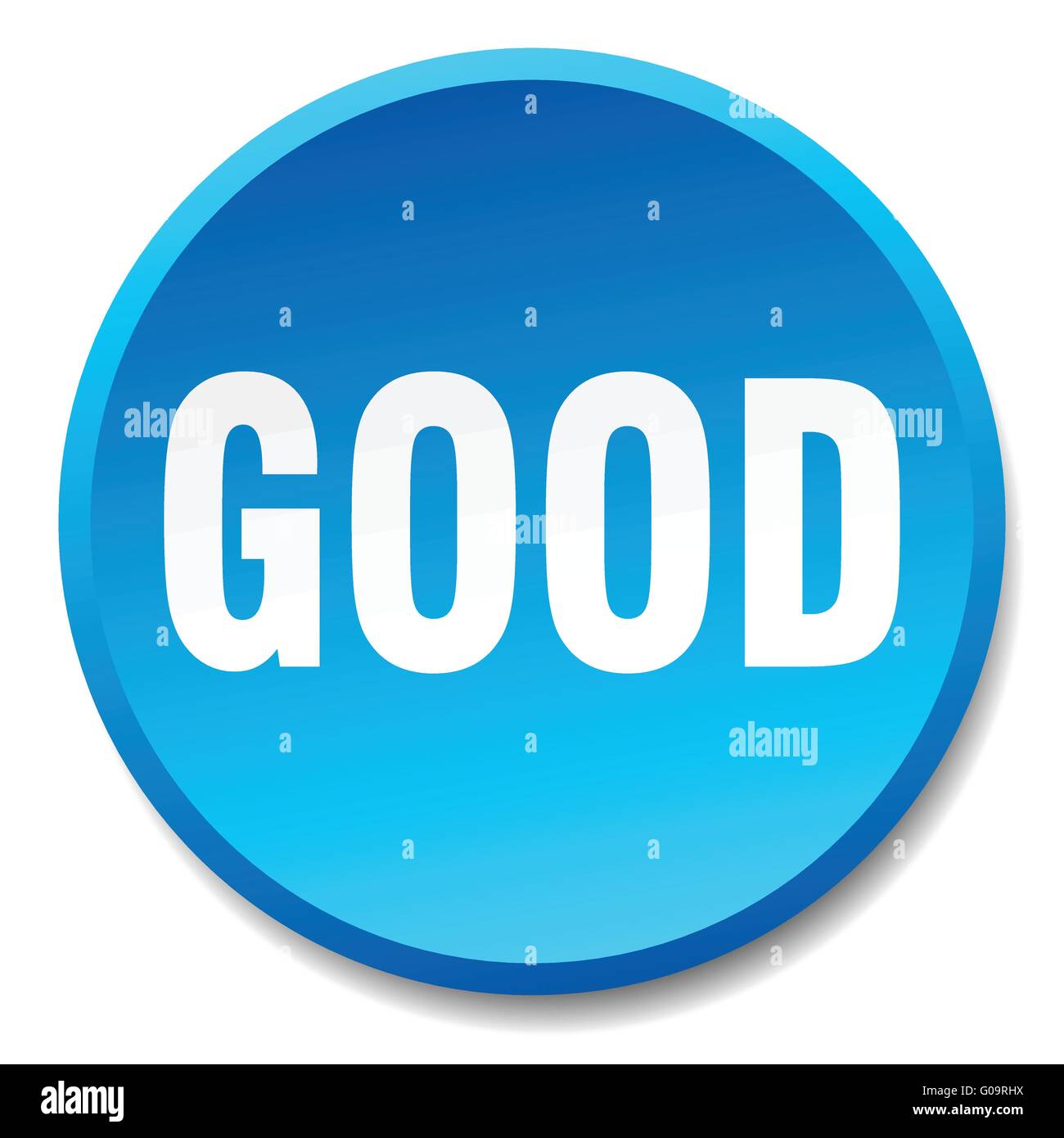 good blue round flat isolated push button Stock Vector Image & Art - Alamy