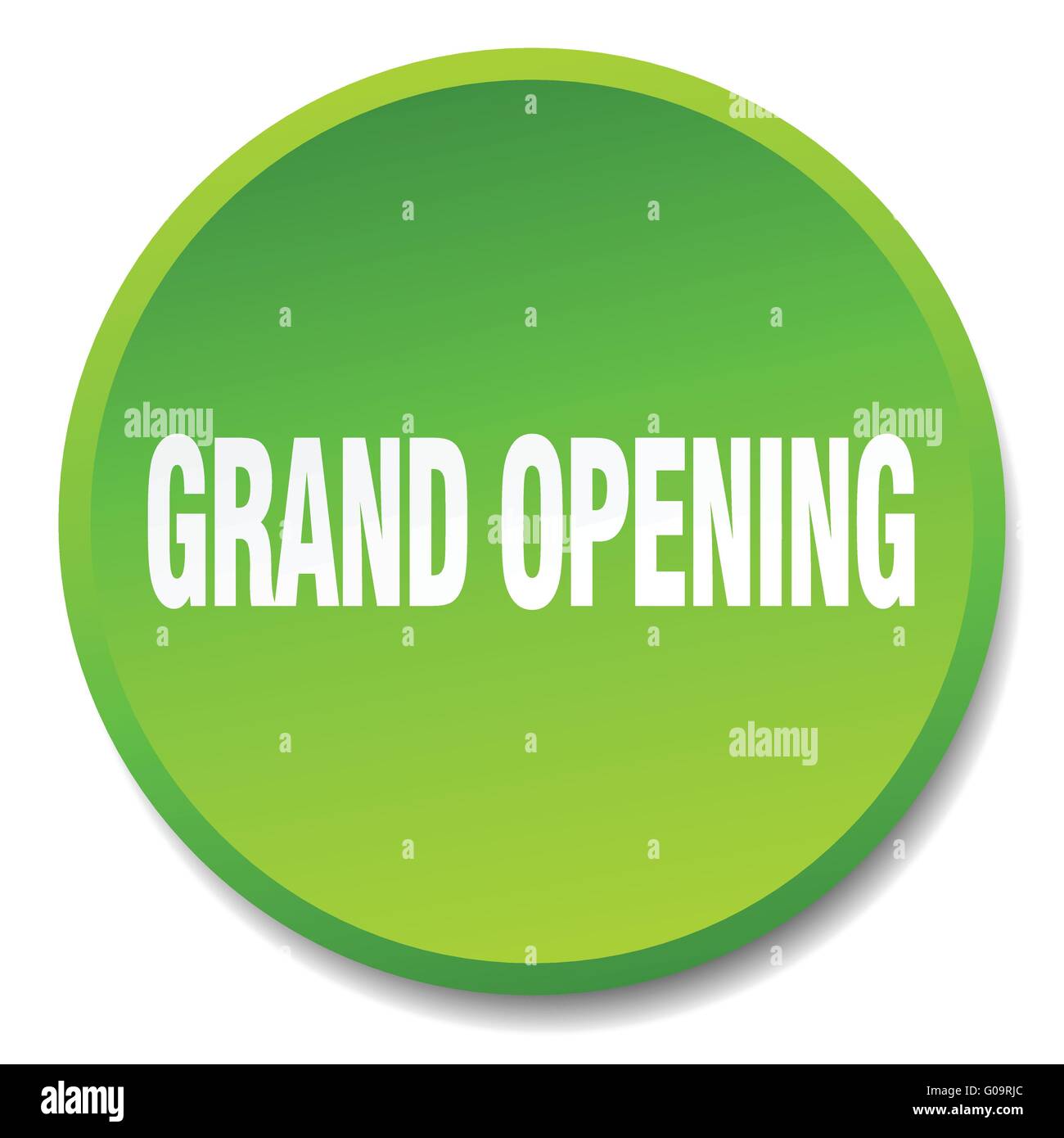 grand opening green round flat isolated push button Stock Vector Image ...