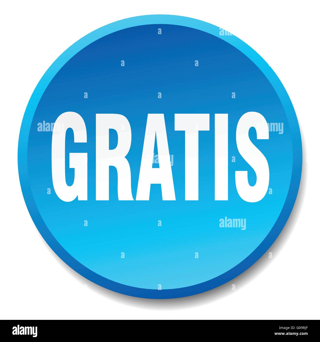 gratis blue round flat isolated push button Stock Vector Image & Art - Alamy