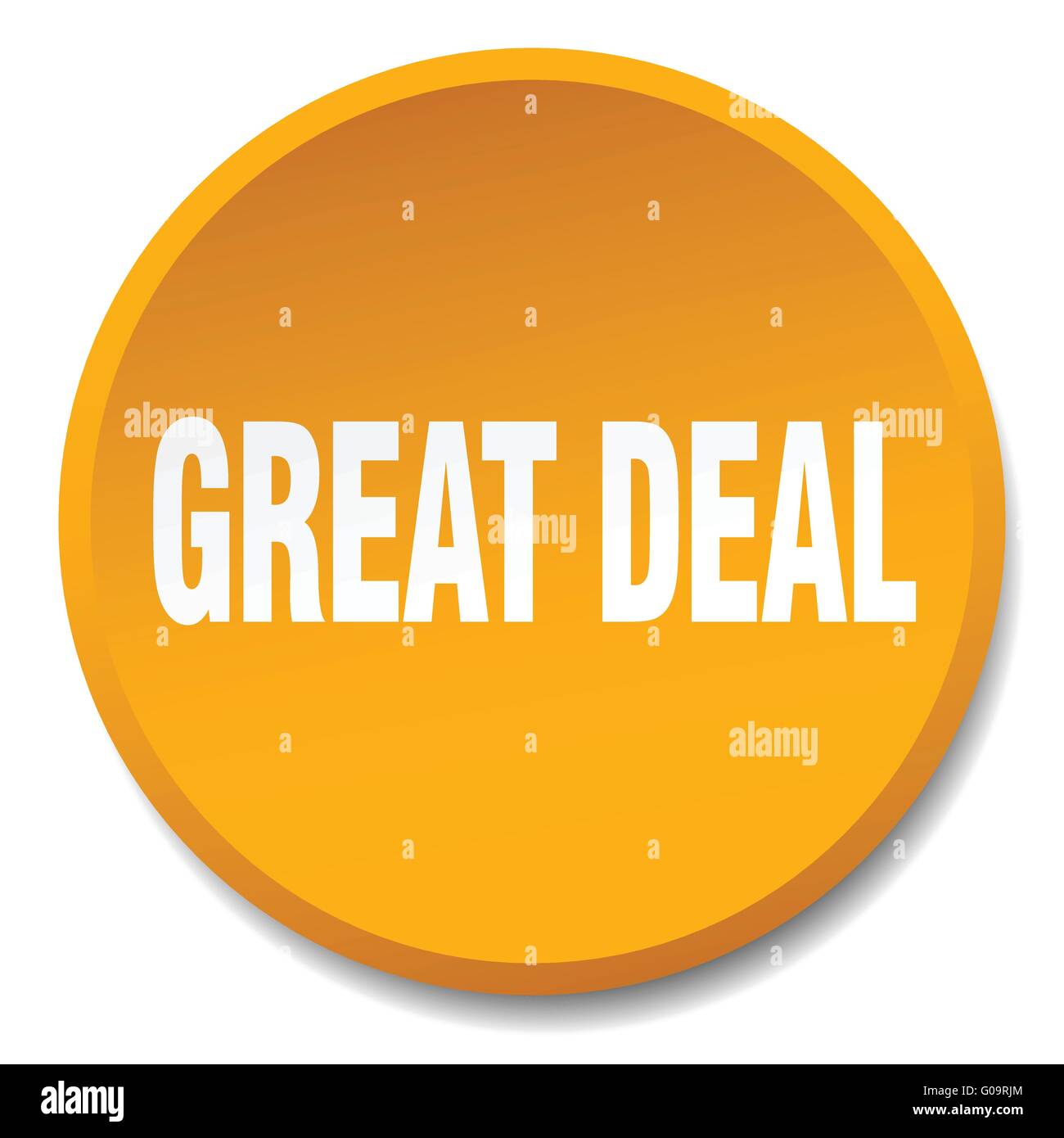 great deal orange round flat isolated push button Stock Vector Image ...