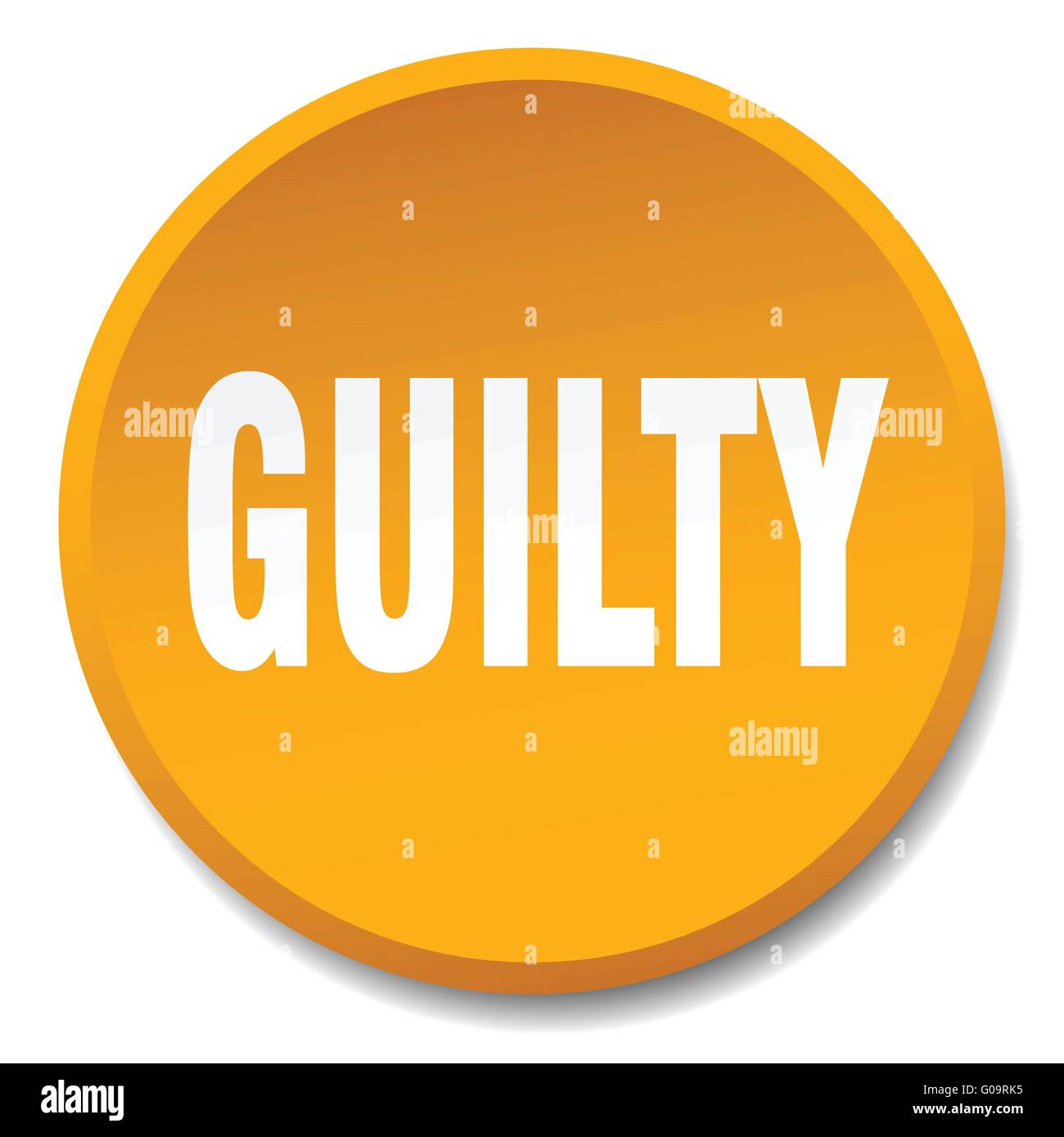 guilty orange round flat isolated push button Stock Vector Image & Art ...