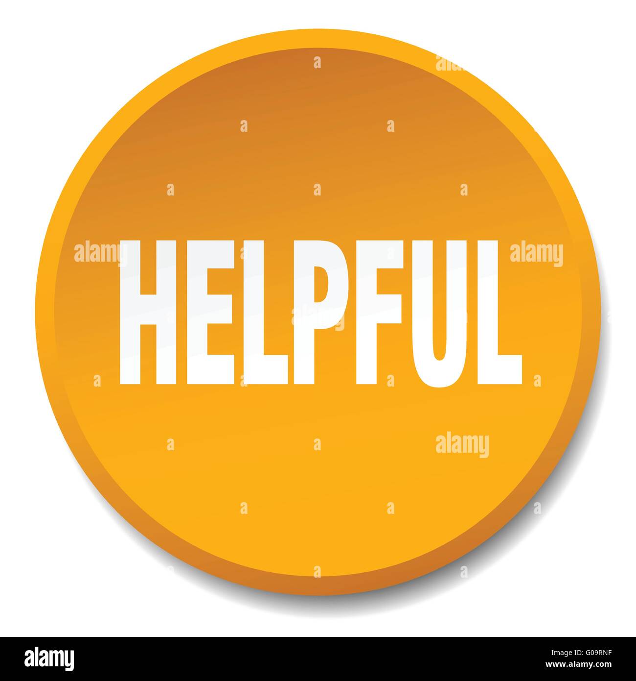 helpful orange round flat isolated push button Stock Vector Image & Art ...