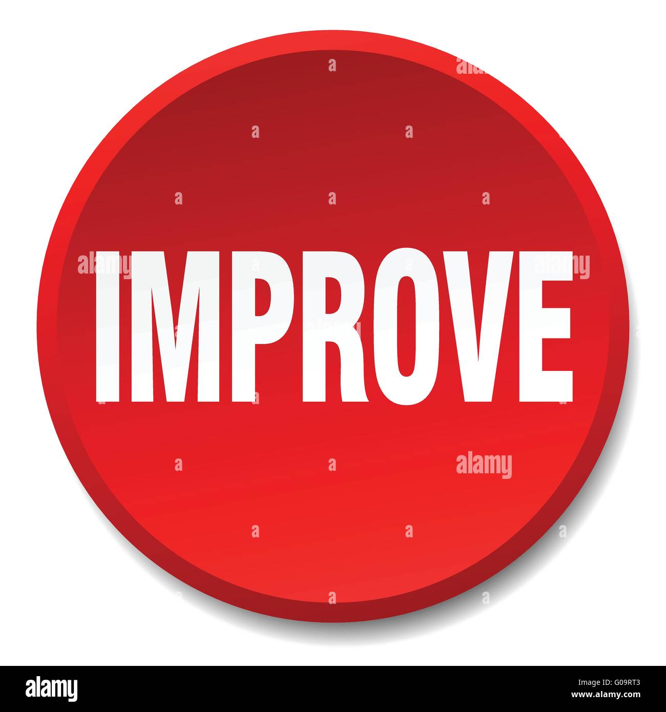 improve red round flat isolated push button Stock Vector Image & Art ...