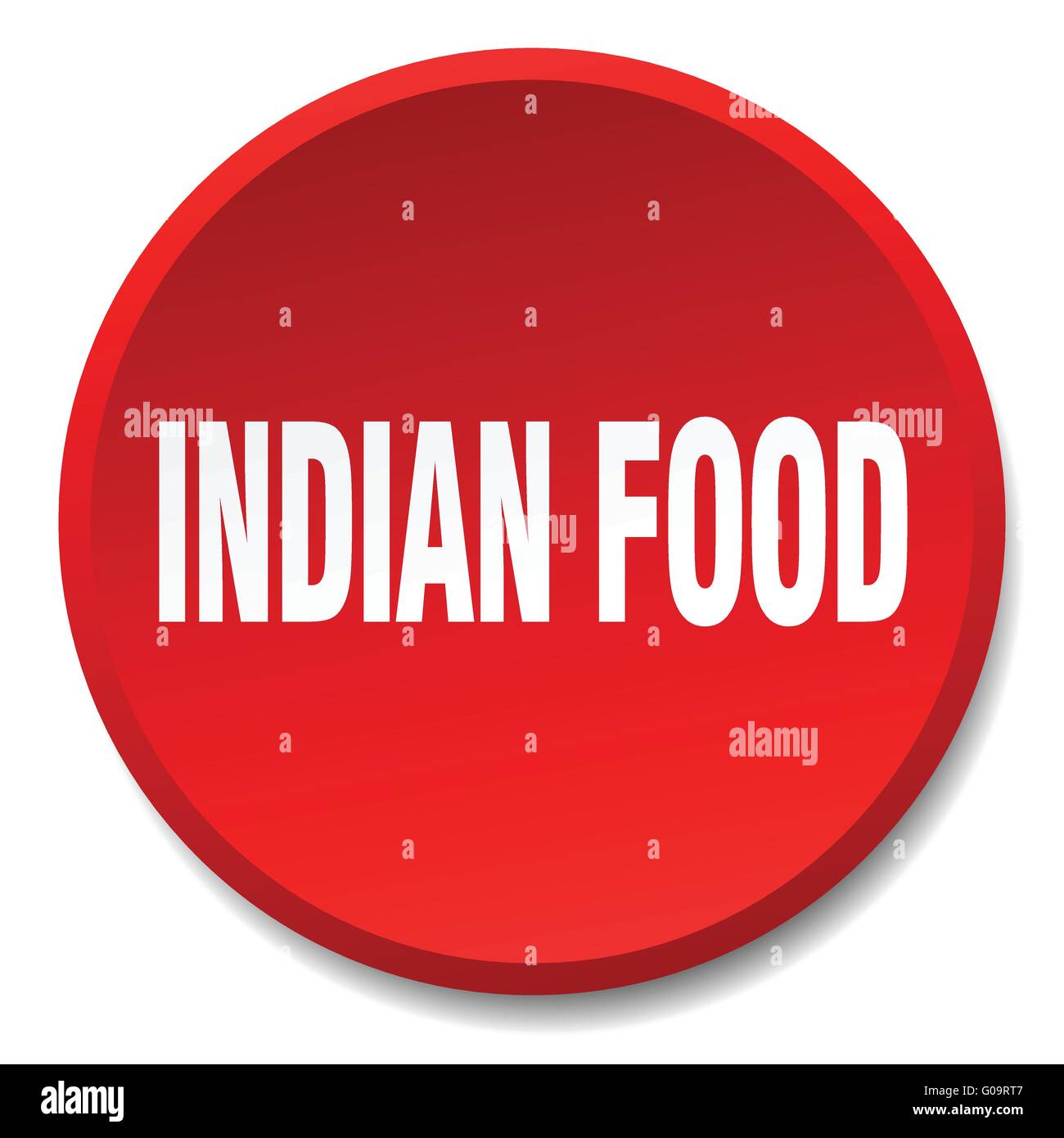 indian food red round flat isolated push button Stock Vector Image ...
