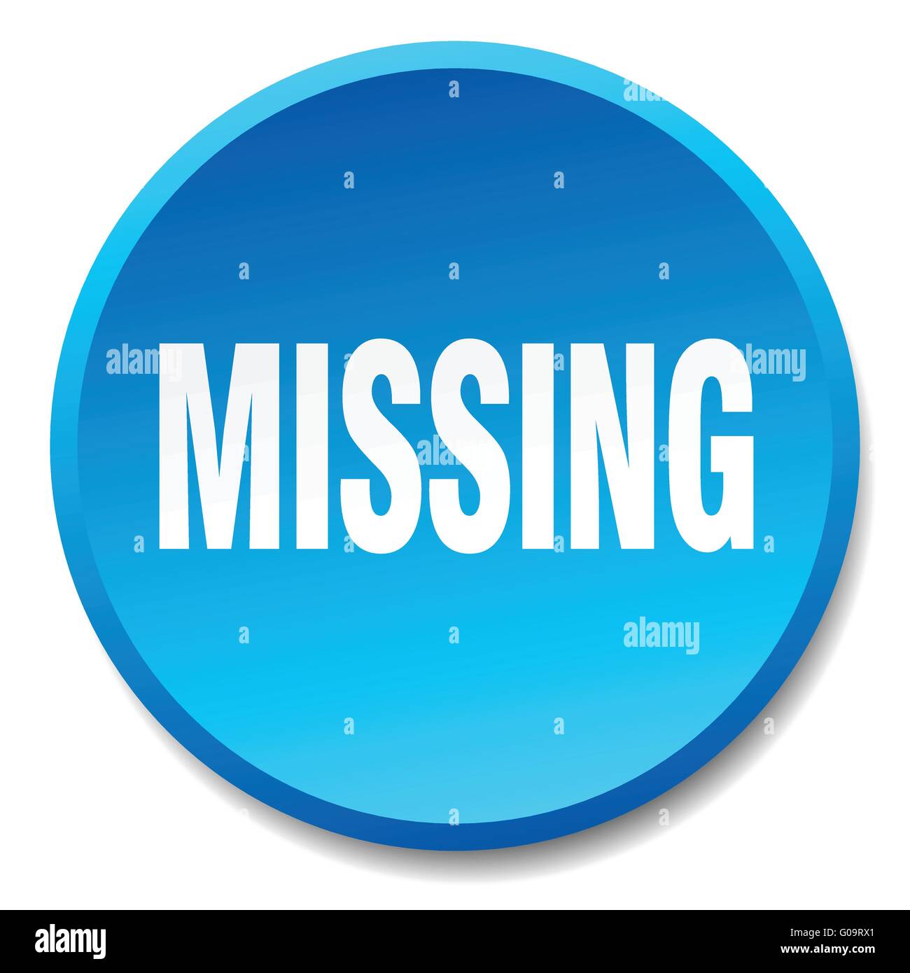 missing blue round flat isolated push button Stock Vector Image & Art ...
