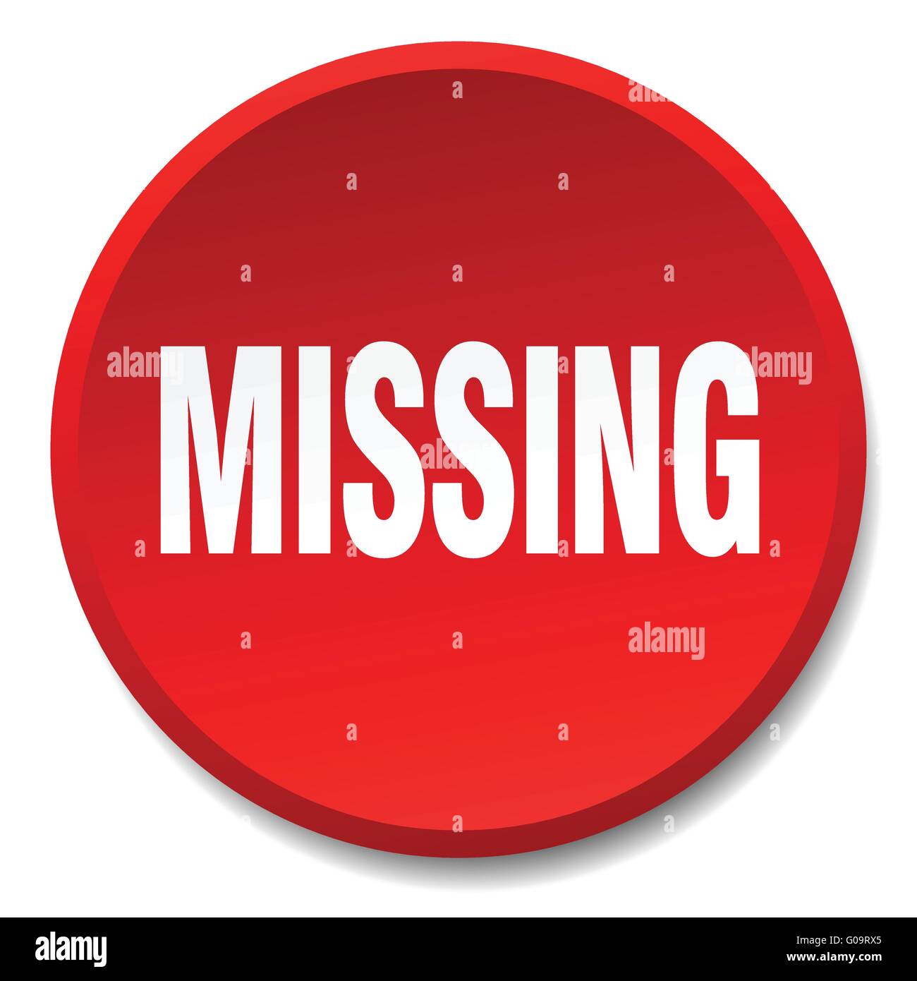 missing red round flat isolated push button Stock Vector Image & Art ...