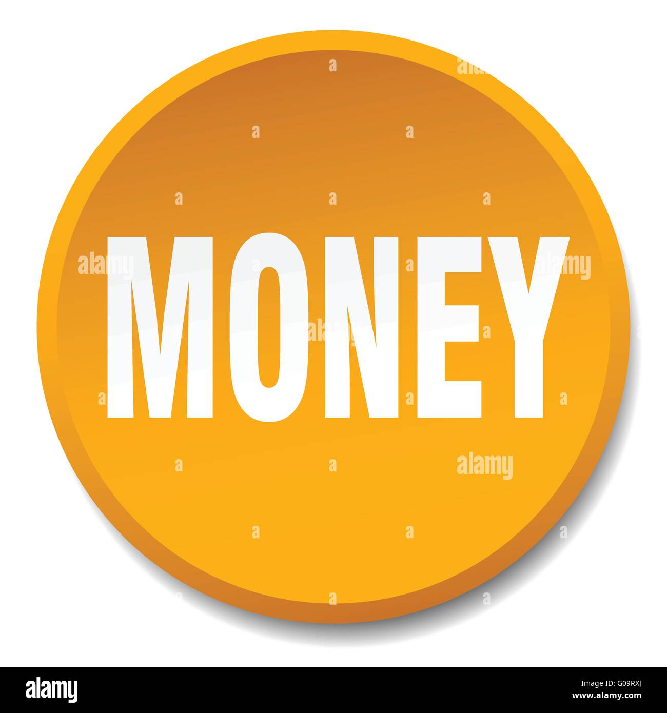 money orange round flat isolated push button Stock Vector Image & Art ...