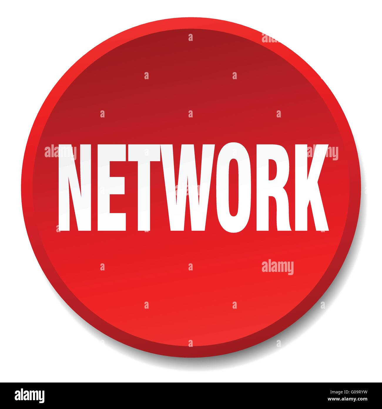 network red round flat isolated push button Stock Vector Image & Art ...