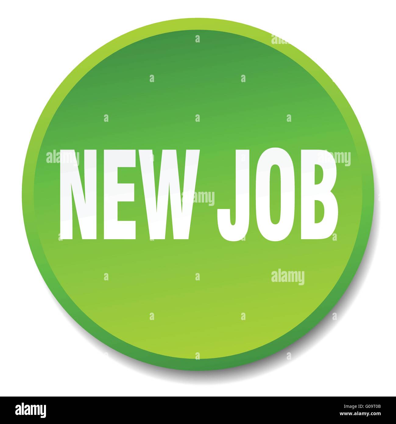 new job green round flat isolated push button Stock Vector Image & Art ...