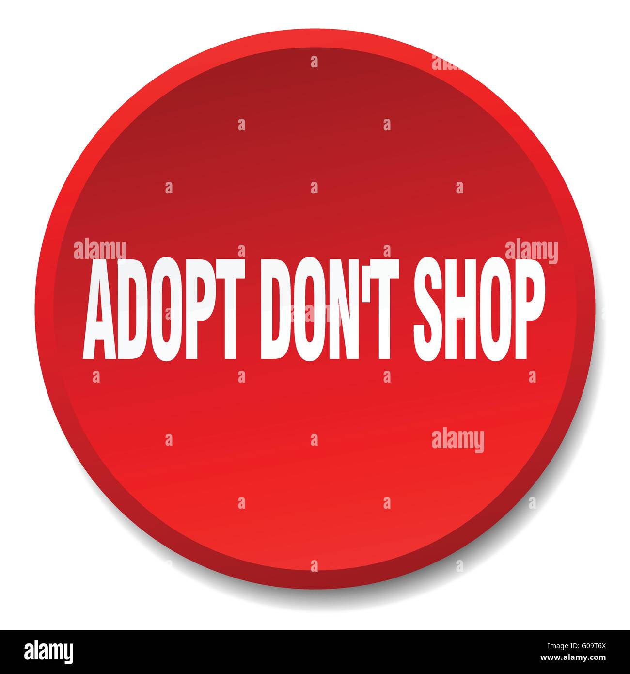 adopt don't shop red round flat isolated push button Stock Vector Image ...