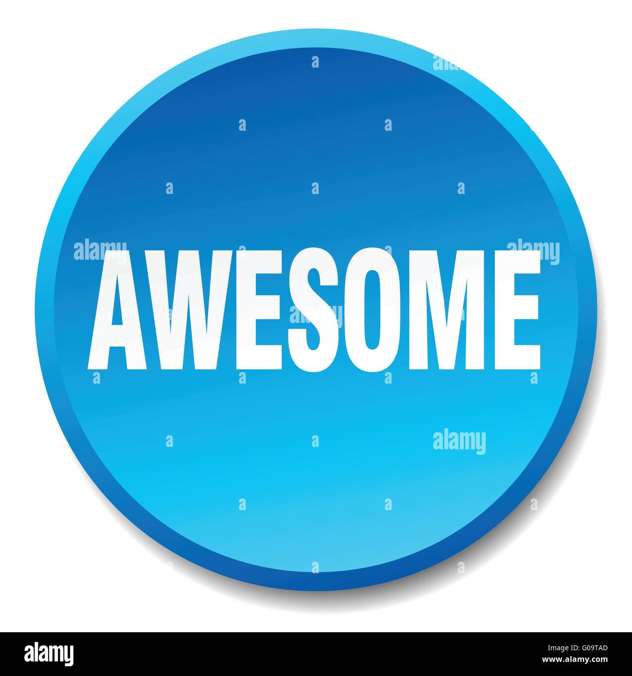 awesome blue round flat isolated push button Stock Vector Image & Art - Alamy