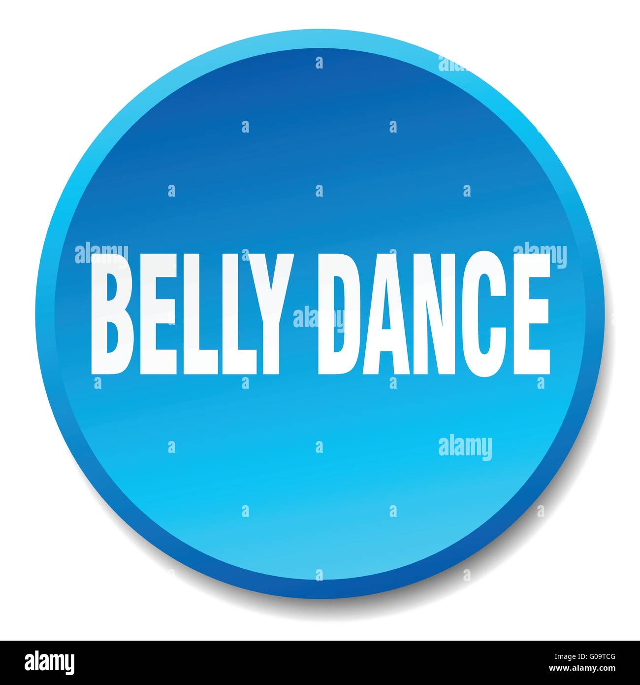 belly dance blue round flat isolated push button Stock Vector Image ...