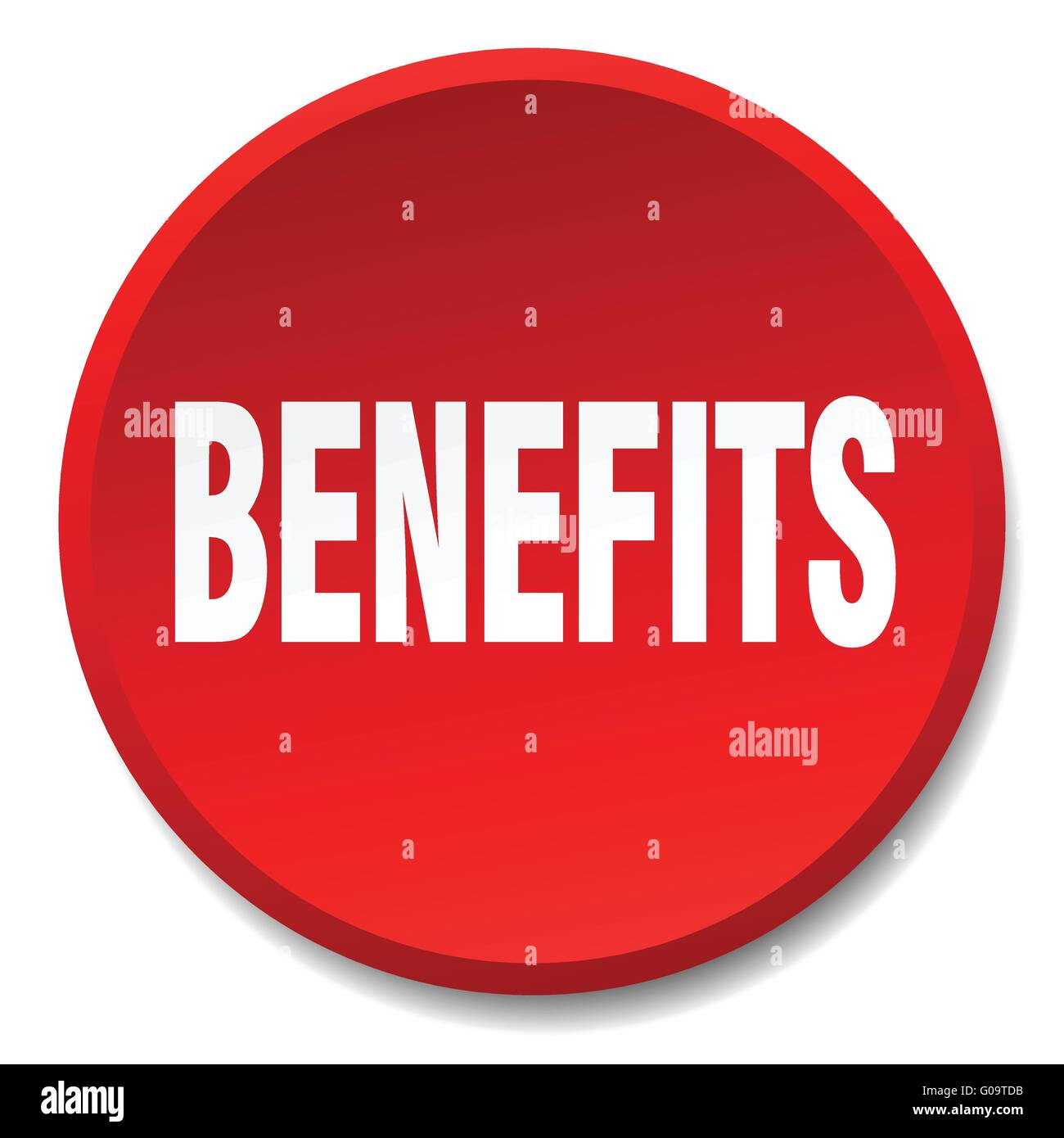 benefits red round flat isolated push button Stock Vector Image & Art ...