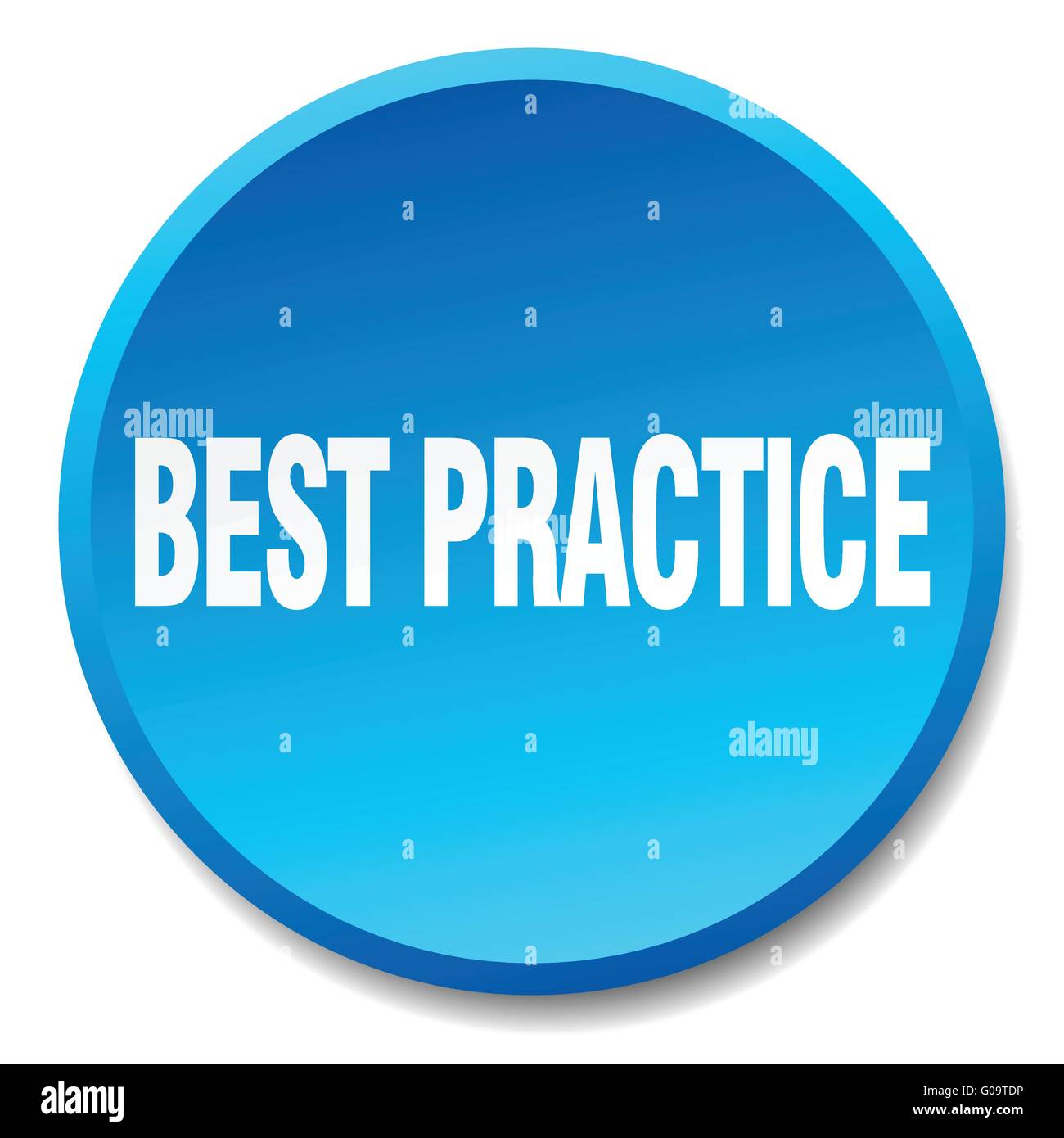 best practice blue round flat isolated push button Stock Vector Image ...
