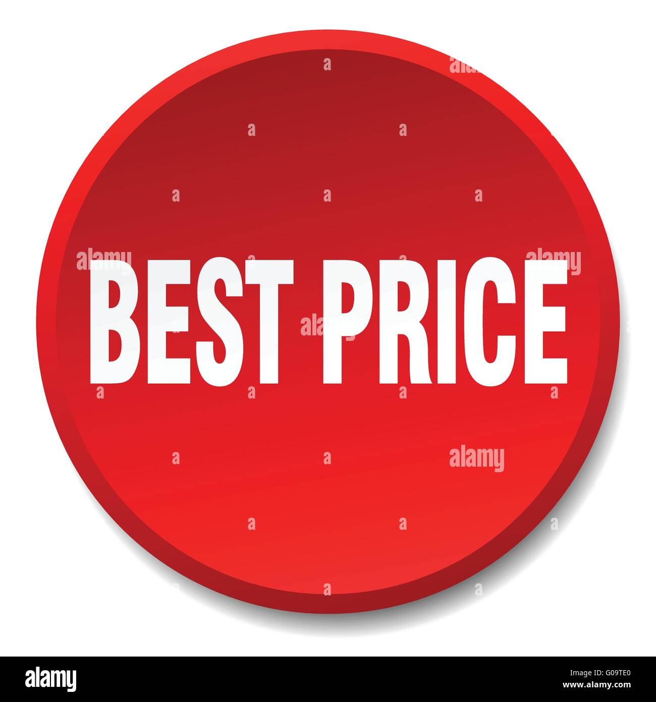 best price red round flat isolated push button Stock Vector Image & Art ...