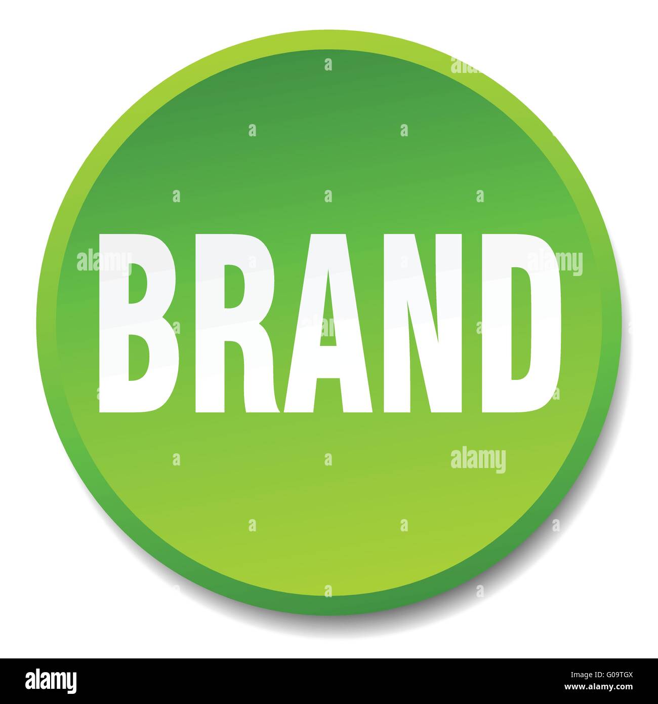 brand green round flat isolated push button Stock Vector Image & Art ...