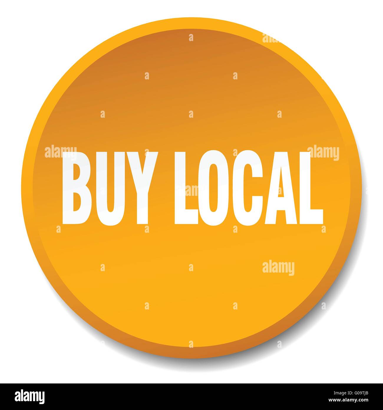 buy local orange round flat isolated push button Stock Vector Image ...
