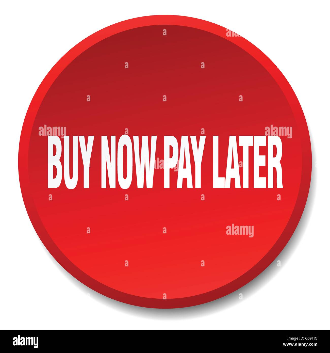 buy now pay later red round flat isolated push button Stock Vector Image & Art - Alamy
