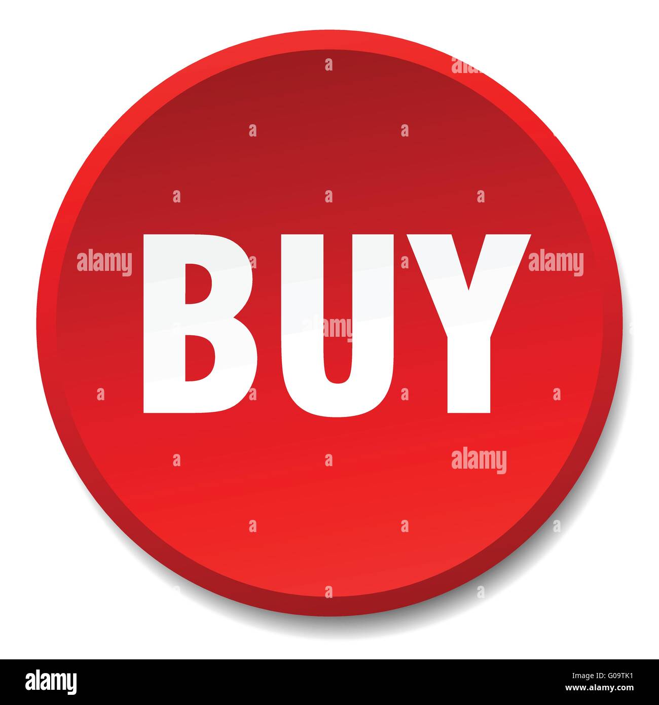 buy red round flat isolated push button Stock Vector Image & Art - Alamy