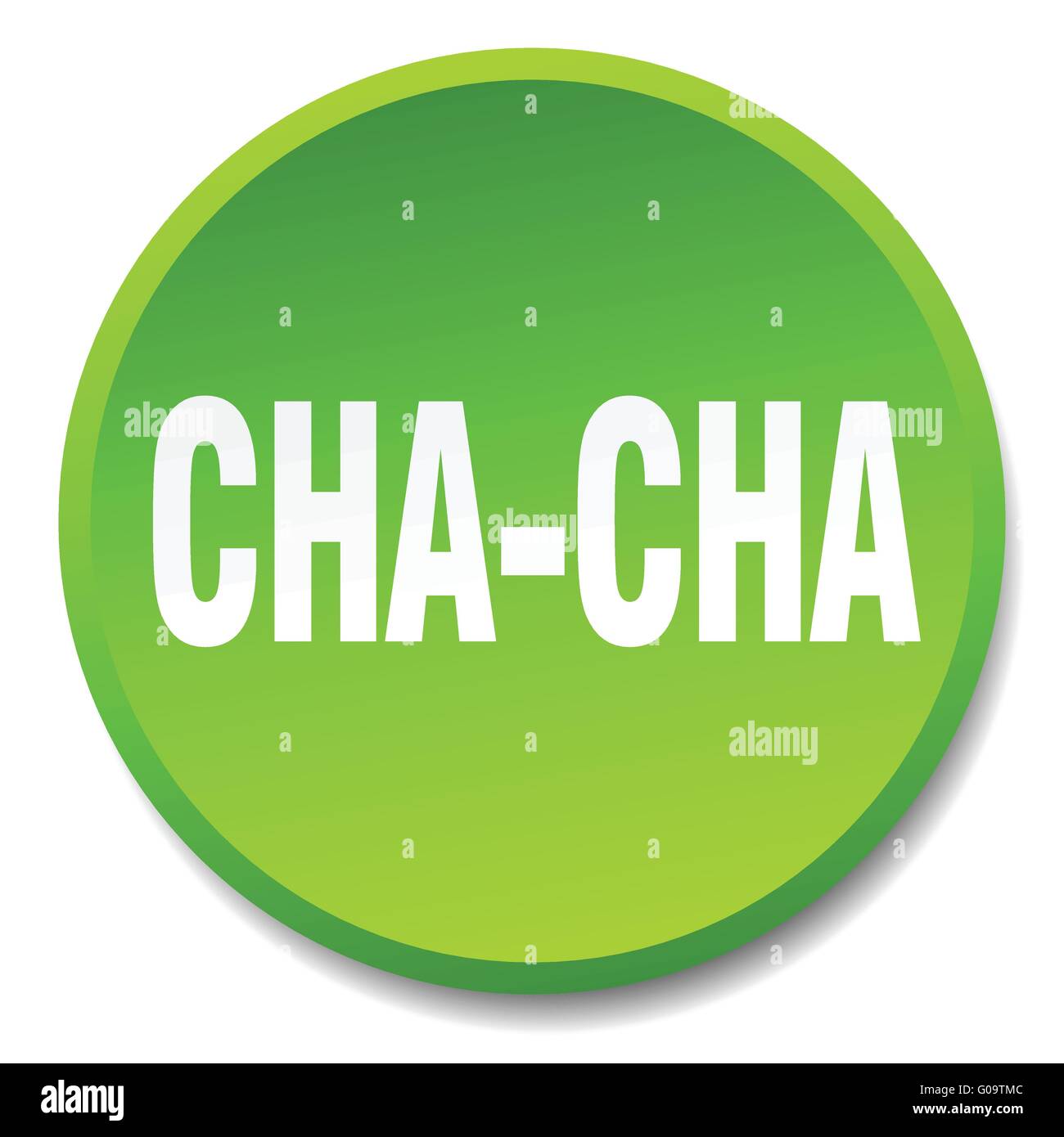 cha-cha green round flat isolated push button Stock Vector Image & Art ...
