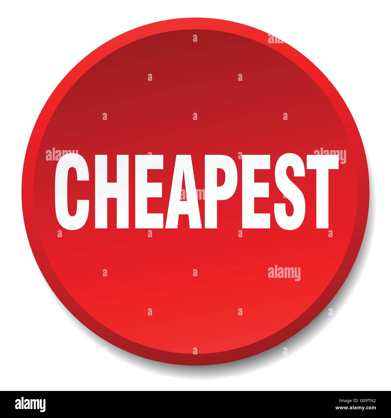 cheapest red round flat isolated push button Stock Vector Image & Art ...