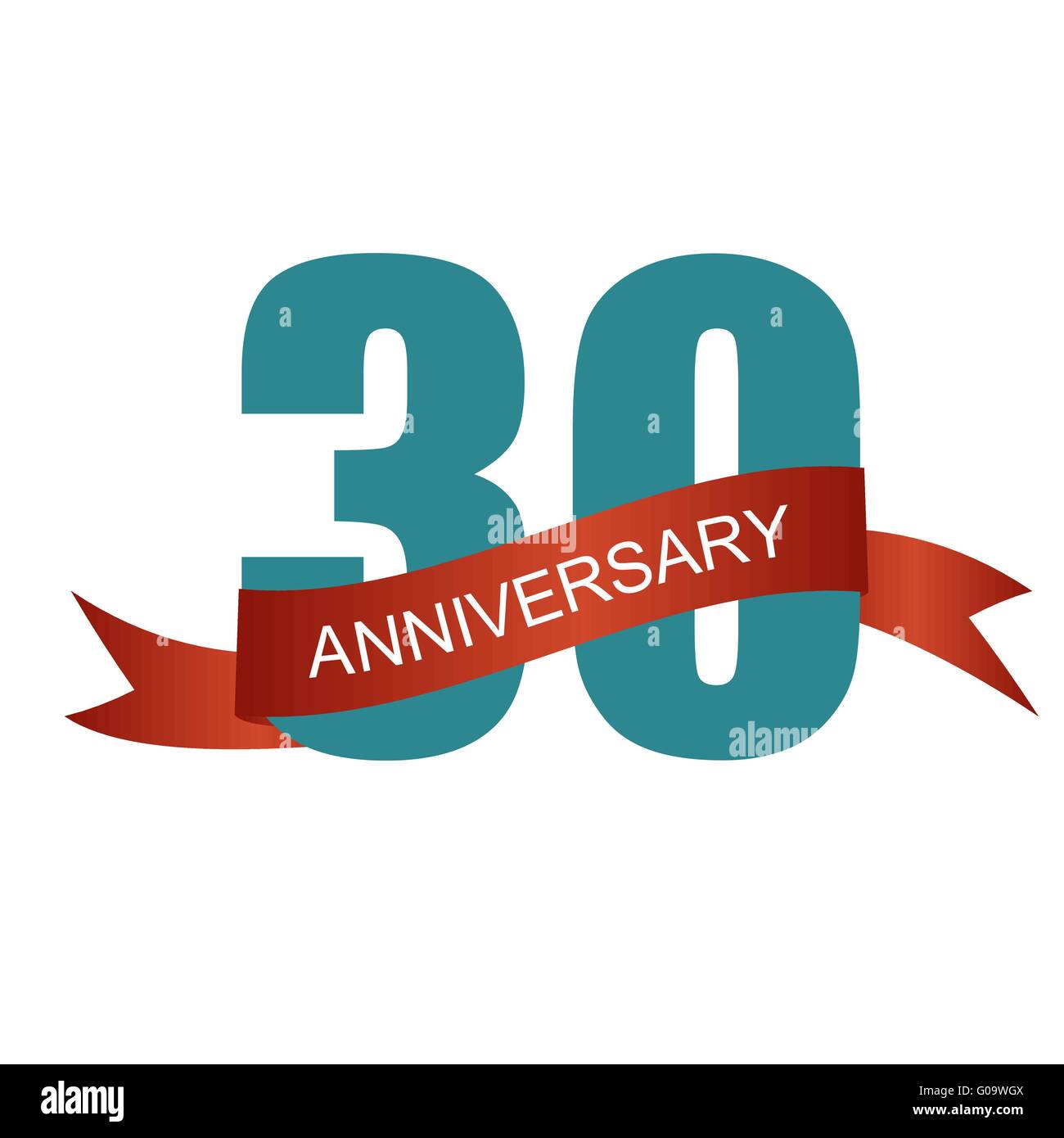 Thirty 30 Years Anniversary Label Sign for your Date. Vector Ill Stock ...